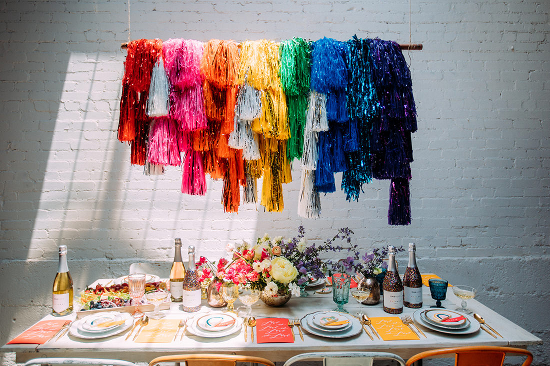 Rainbow Pride Party | Green Wedding Shoes Feature - Zoom Theory